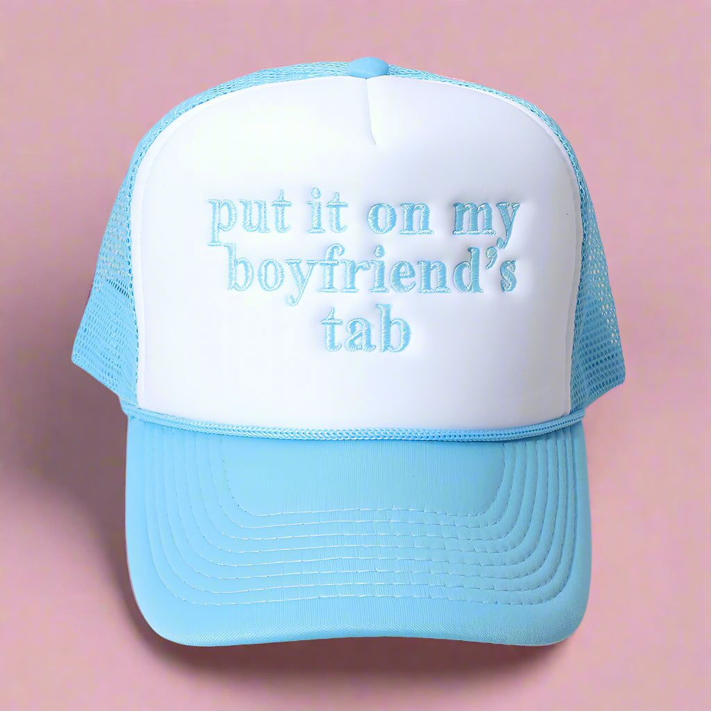 Blue Boyfriend's Tab Trucker Hat – The Snooki Shop