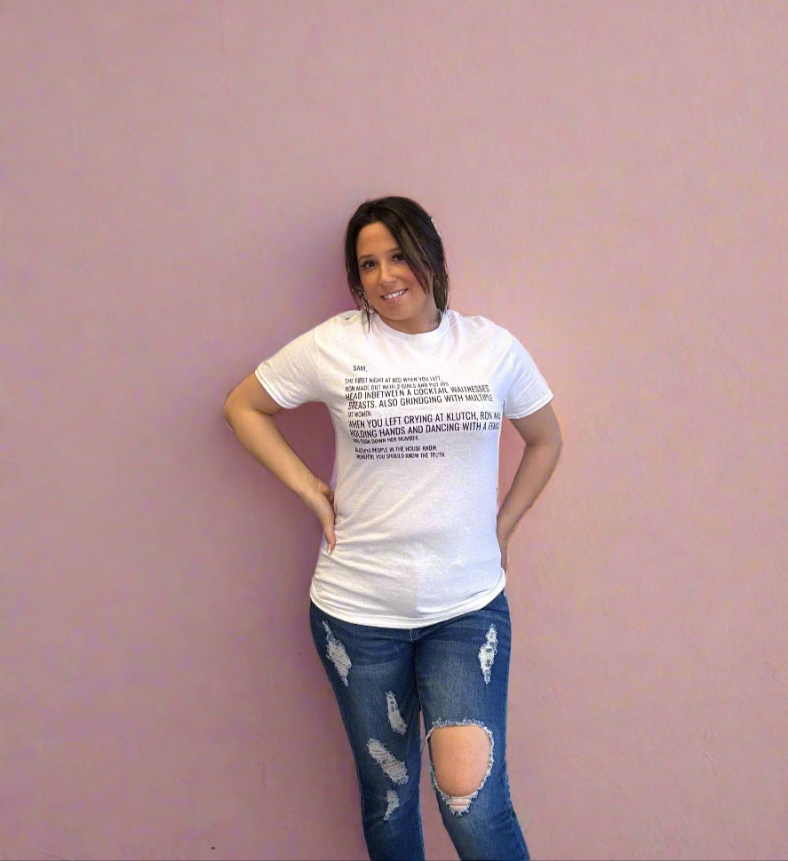 The Note Unisex Tee – The Snooki Shop