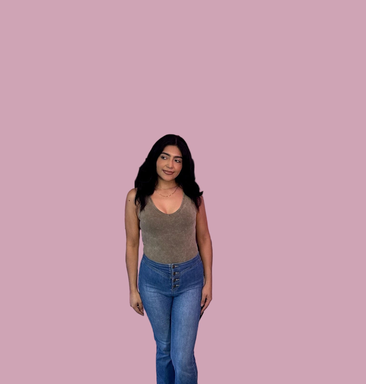 Acid Wash Bodysuit - Vintage Cotton Blend Top | The Snooki Shop